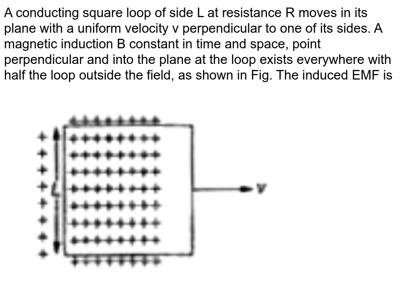 A conducting square loop of side l and resistance R moves in its o A conducting square loop of side l and resistance R moves in its o