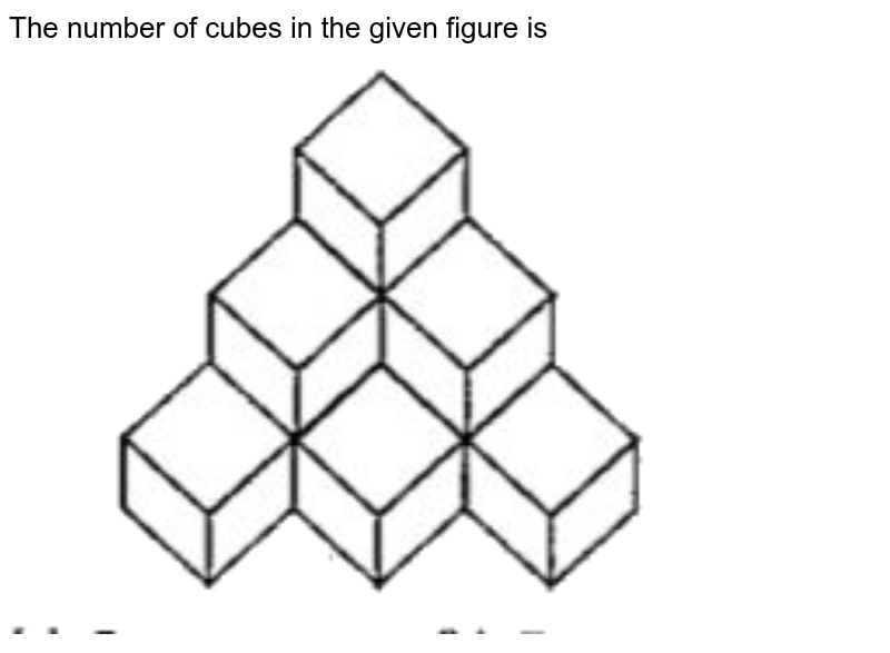 Count The Number Of Cubes In The Given Figure