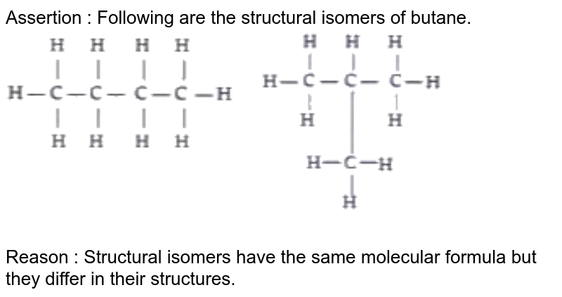 Compounds with same molecular formula but differing in their struc