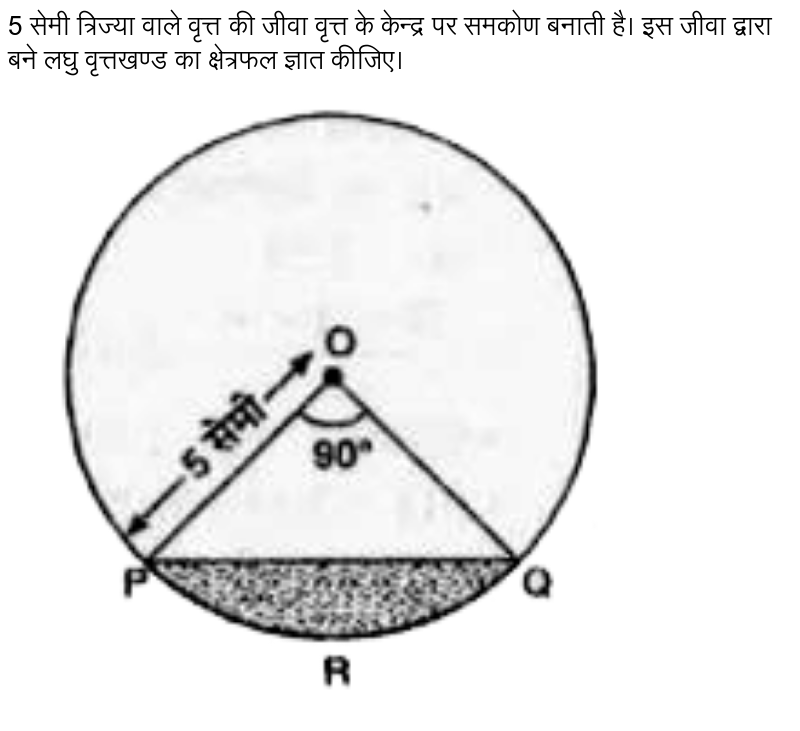 A Chord Of Circle Of Radius 14cm Makes A Right Angle At The Centre