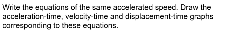Draw the time - graph of Acceleration.