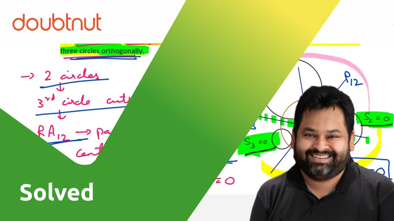 The radical center of three given circles will be the center of a four