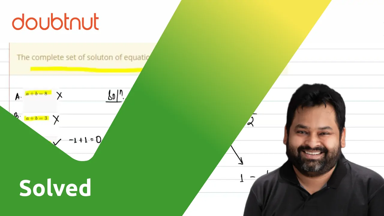 The complete set of soluton of equation |1-(|x|)/(1+|x|)|=(1)/(2) is