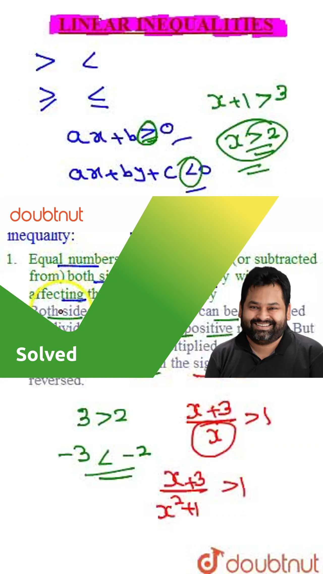 Linear Inequalities