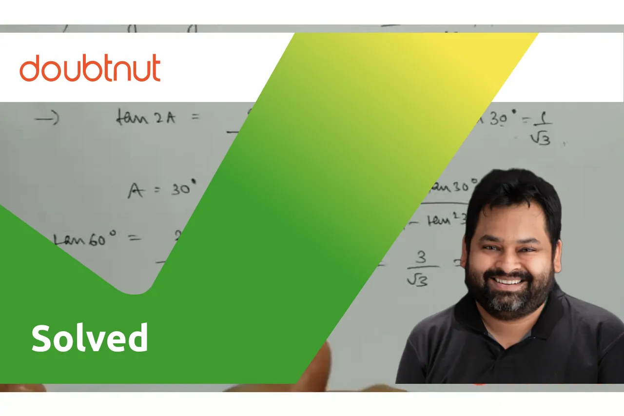 Using the formula, tan 2A = (2tanA)/(1-tan^2A), find the value of tan