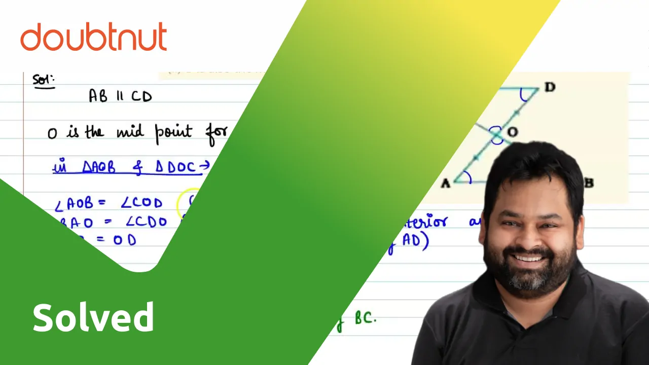 Line Segment AB Is Parallel To Another Line Segment CD O Is The Midpo Line Segment AB Is Parallel To Another Line Segment CD O Is The Midpo