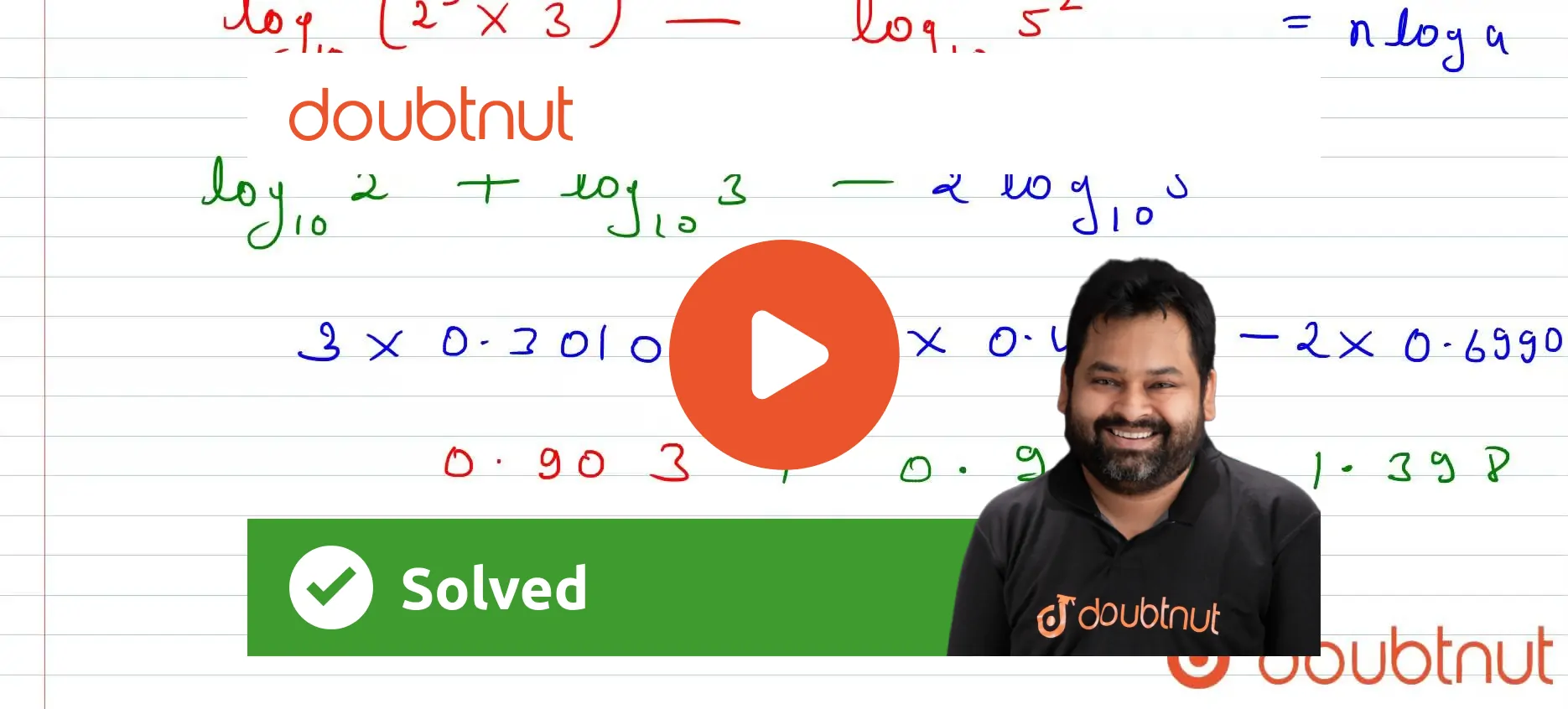 If log(10)2= 0.3010 and log(10)3= 0.4771 , then the value of log(10)((