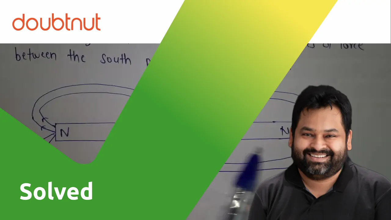 [Marathi] Draw a diagram to illustrate the magnetic lines of force bet