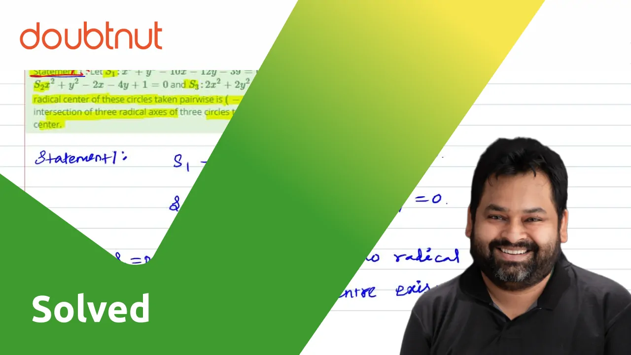  Tamil Statement 1 Let S1 X 2 y 2 10 X 12 Y 39 0 S2 X 2 y 2 2x 4