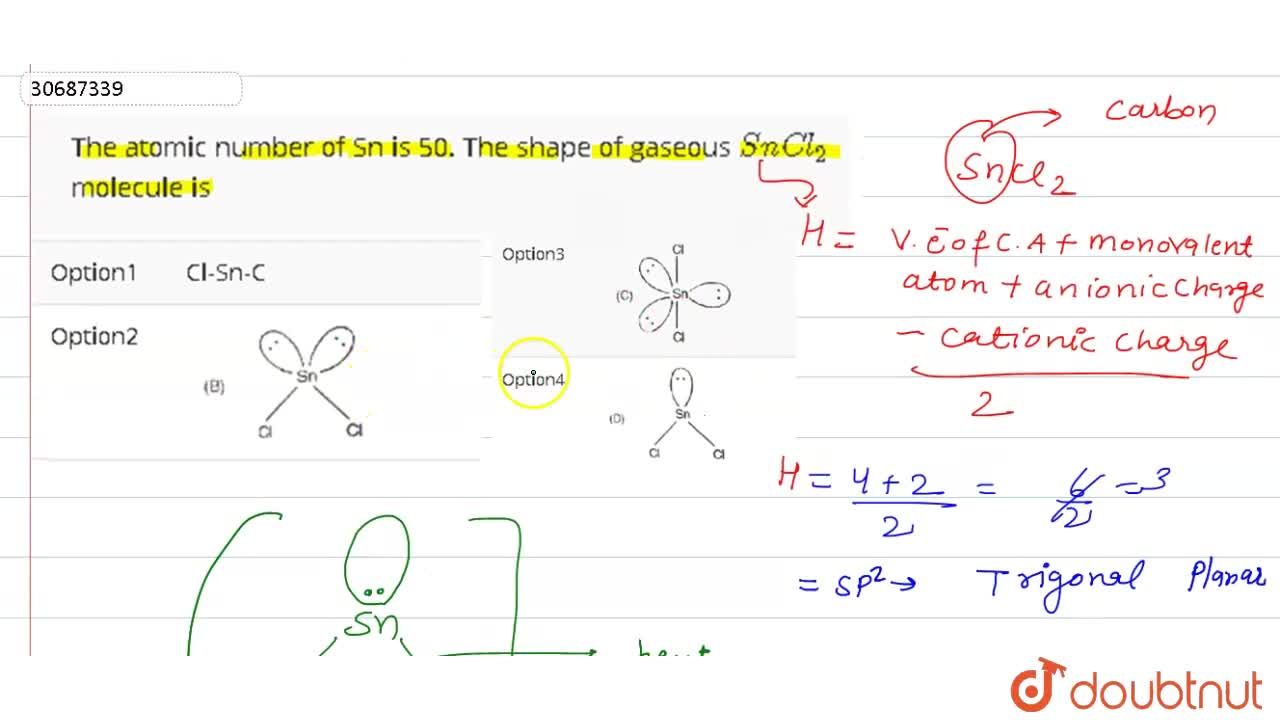 Sncl2 Molecular Geometry