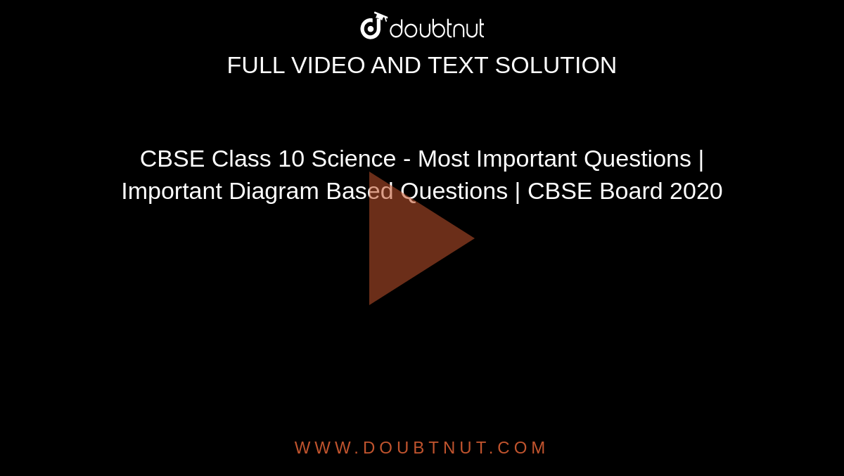 CBSE Class 10 Science Most Important Questions Important Diagram cbse-class-10-science-most-important-questions-important-diagram
