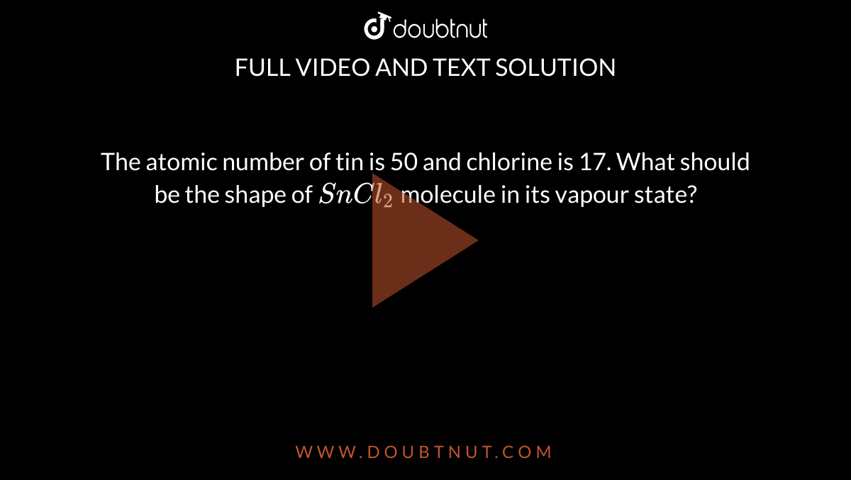 Sncl2 Molecular Geometry