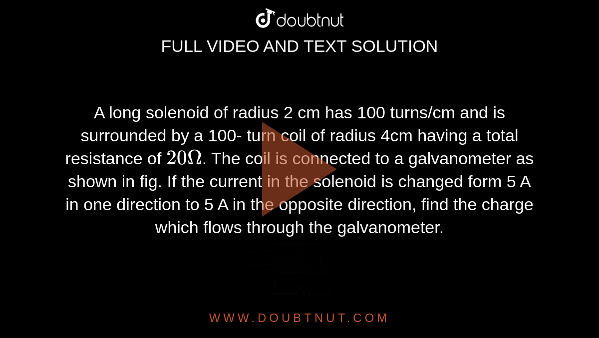A Long Solenoid Of Radius 2 Cm Has 100 Turns Cm And Is Surrounded By A