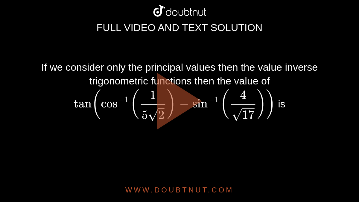 Trigonometric Values Sin Cos Tan