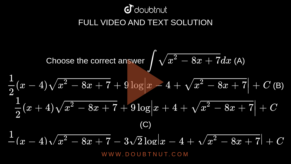 The Value Of Expression X 4 8x 3 18 X 2 8x 2 When X 2 sqrt 3 A 2 B 1