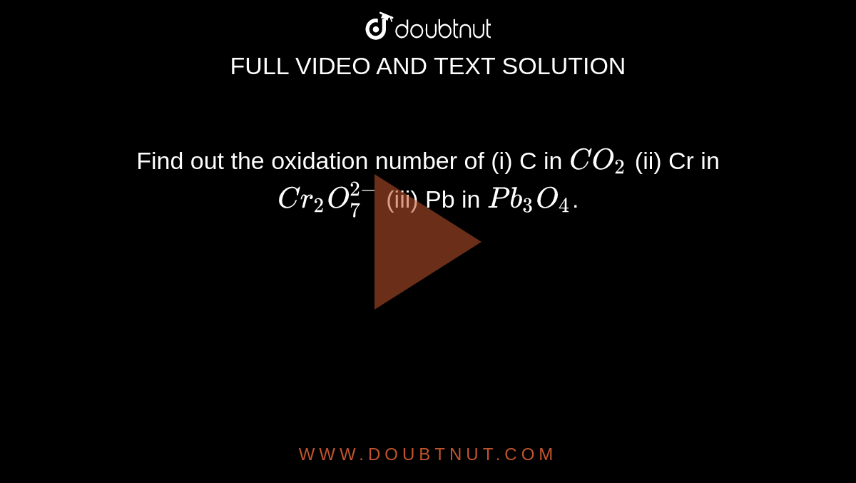 How To Find Oxidation Number